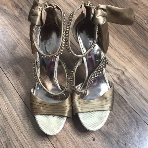 Guess by Marciano | Shoes | Guess By Marciano Brown Gold Bow ...